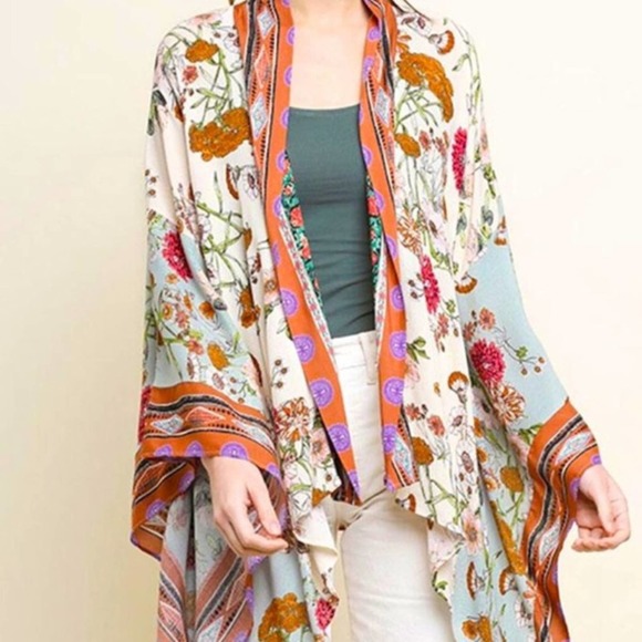 Adyson Parker | Tops | Adyson Parker Floral Kimono Gauze Wrap Ww44 ...